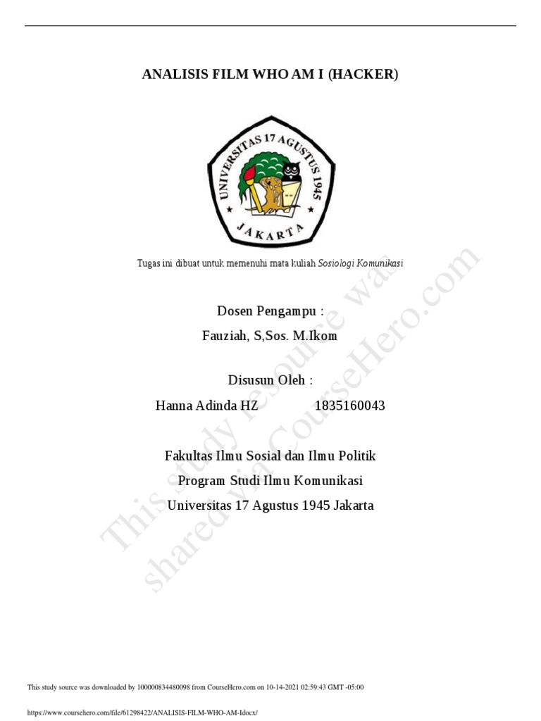 Analisis Film Who Am I | PDF