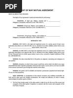 Right of Way Agreement Draft | PDF | Easement | Private Law