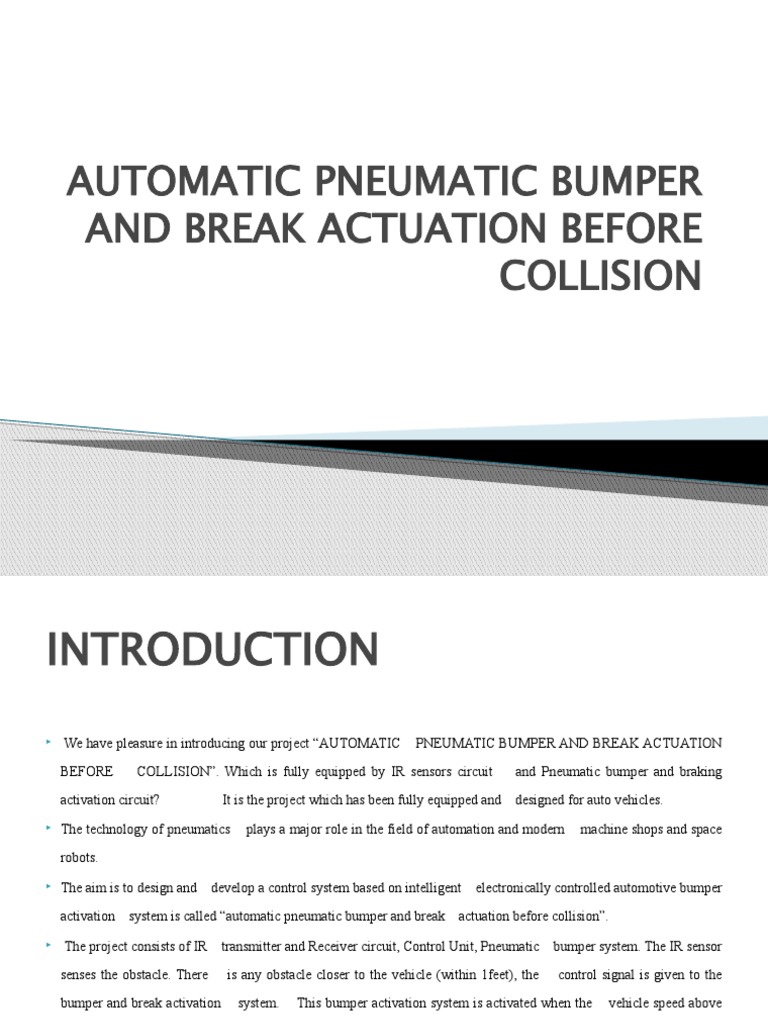 Automatic Pneumatic Bumper System | PDF | Actuator | Valve