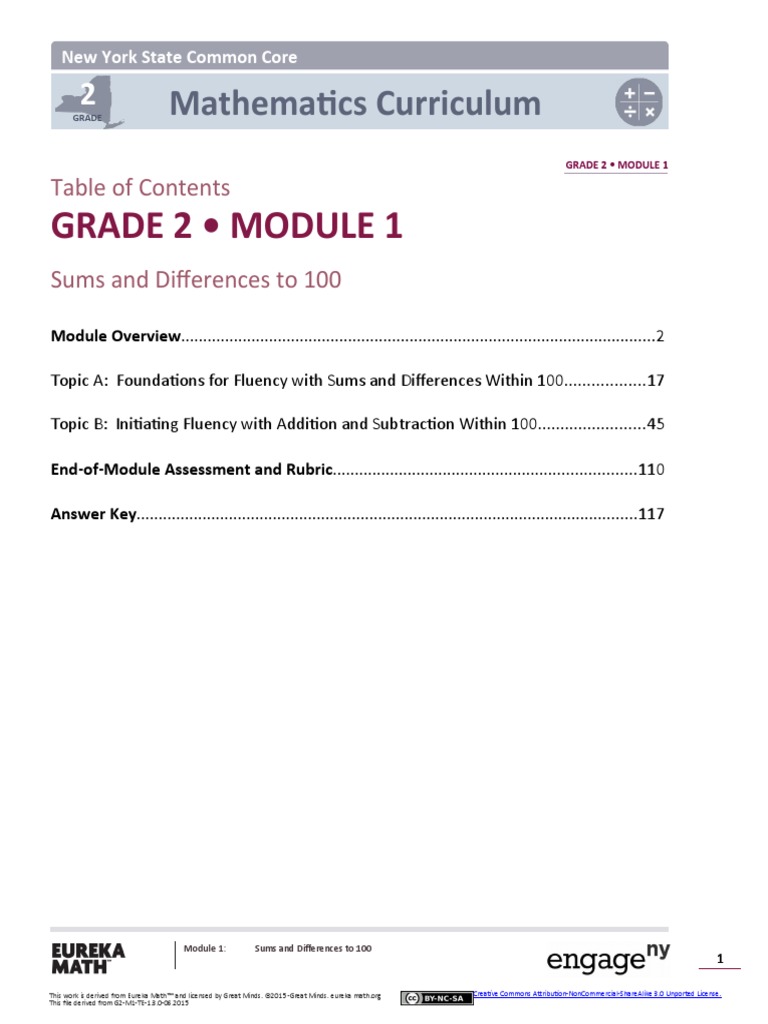 Math g2 m1 Module Overview | PDF | Common Core State Standards ...