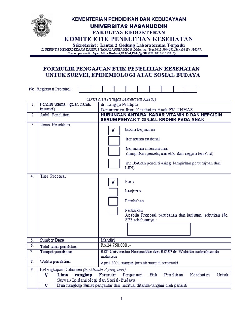 Etika Penelitian Kesehatan Anak di Makassar | PDF