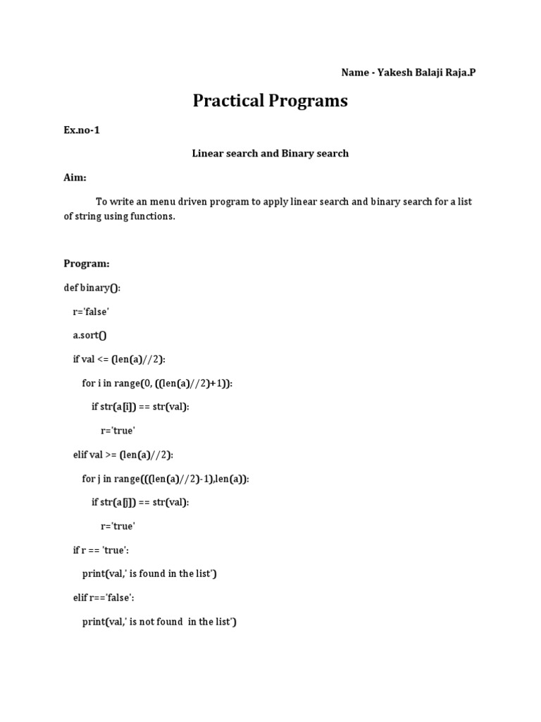 Display sums of nested list elements | PDF | Text File | Computer Science