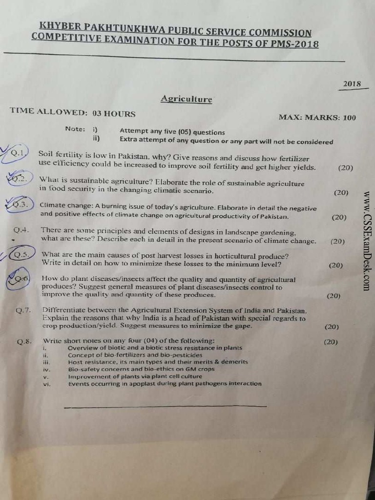 PMS KP Past Papers | PDF | Separation Of Powers | Political Charters