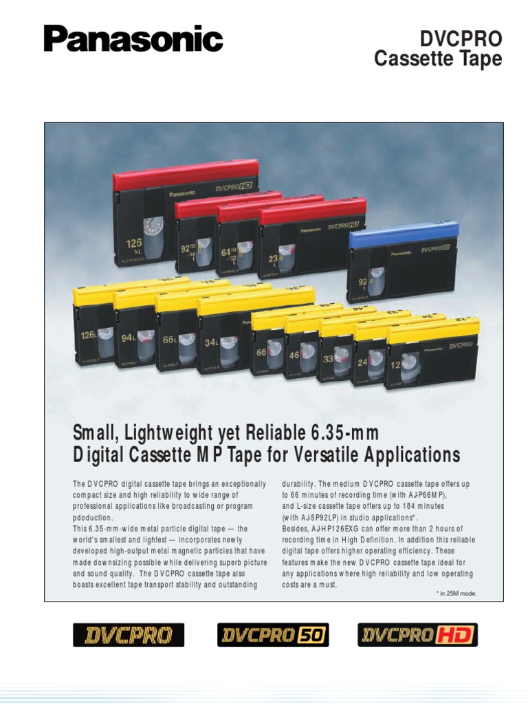 B Dvcpro Tapes | PDF | Compact Cassette | Storage Media