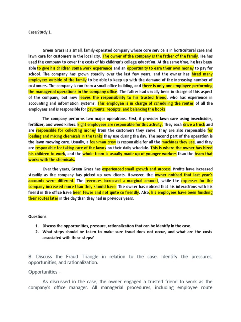 Assignment Case Study | PDF | Lawn | Employment