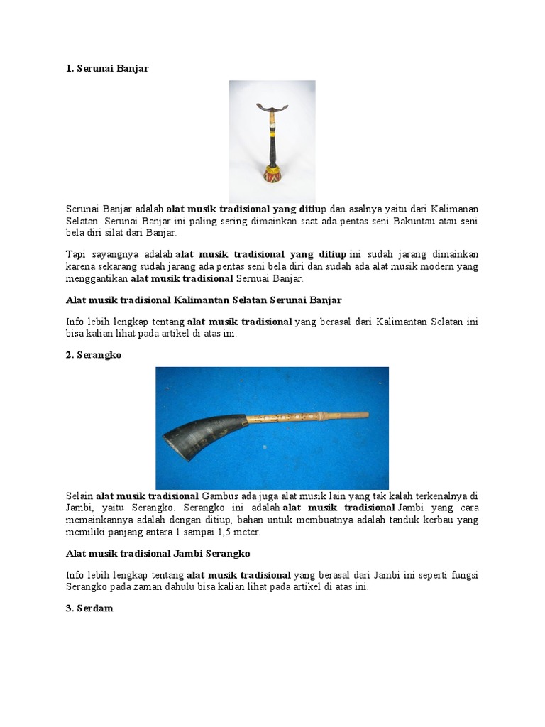 Alat Musik Tiup | PDF