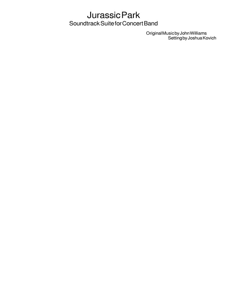 Jurassic Park Full Score and Parts | PDF | Saxophone | Drum