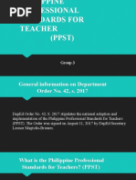 PPST Vs NCBTS | PDF | Teachers | Curriculum
