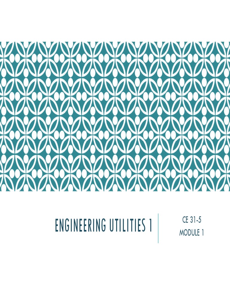Engineering Utilities 1 Module 1 | PDF | Electricity | Atoms