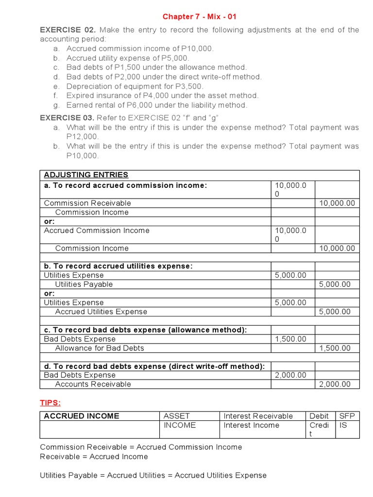 Adjusting Entries - Sample Problem With Answer | PDF | Depreciation ...