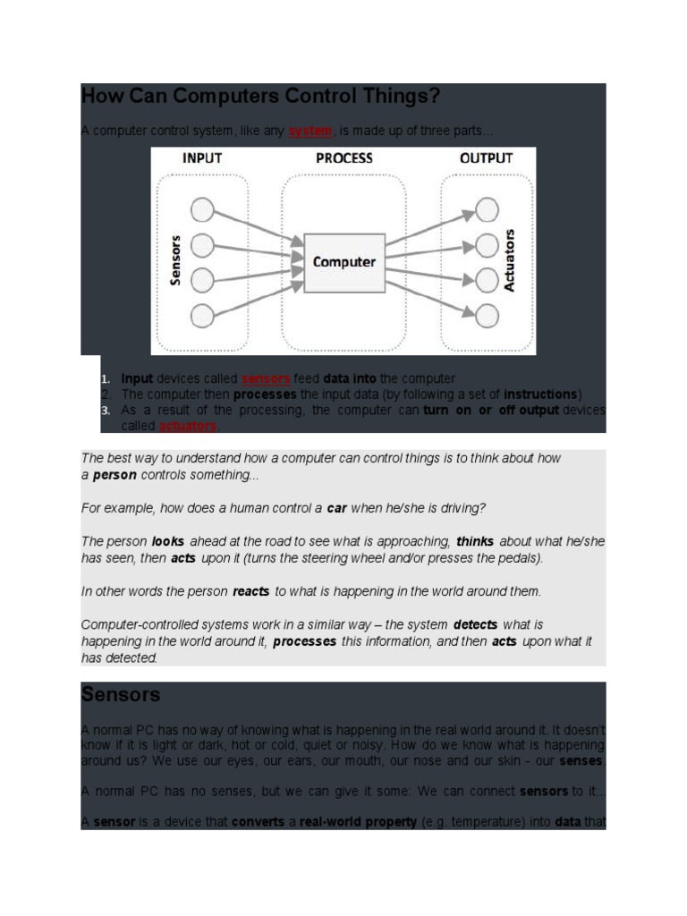 How Can Computers Control Things?: System | Descargar gratis PDF ...