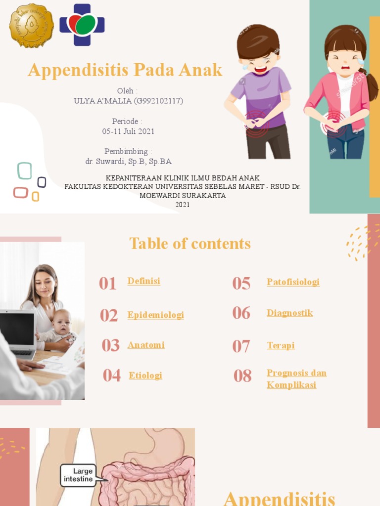 Appendicitis Pada Anak - Ulya A'malia - G992102117 - DR Suwardi SP.B, SP - BA | PDF