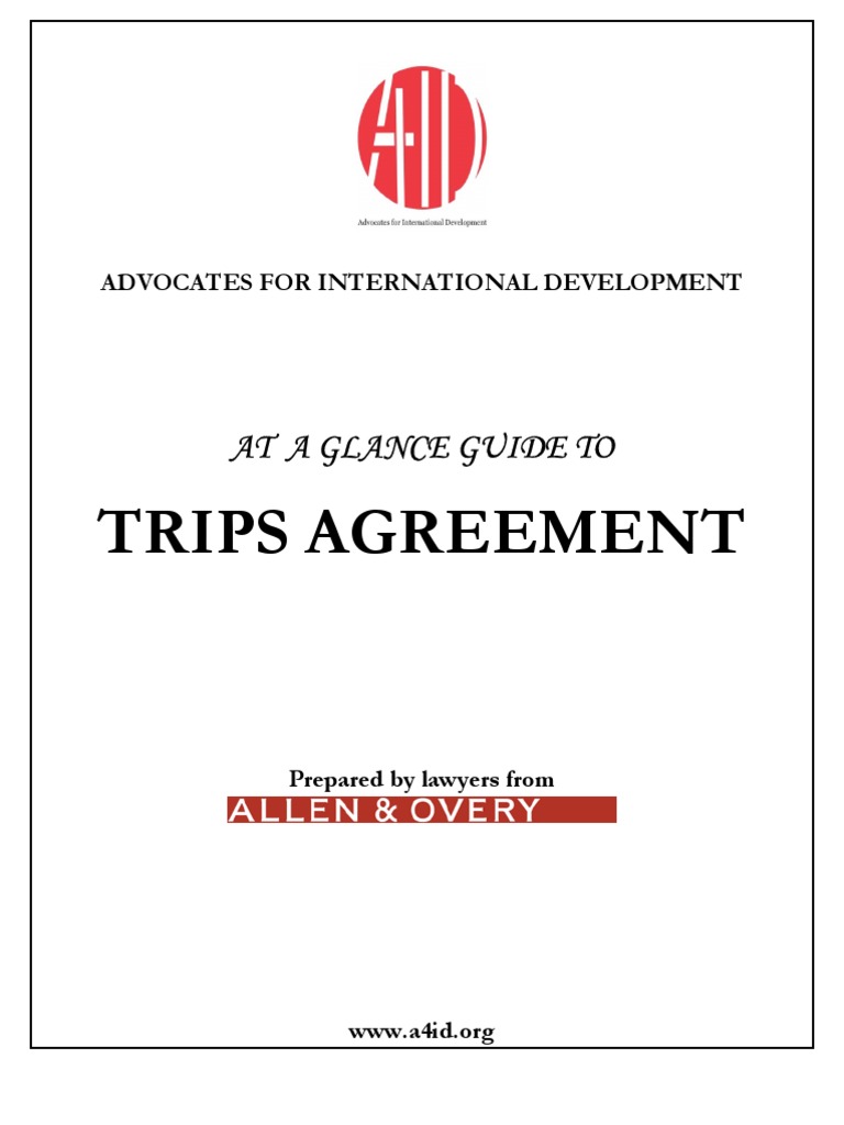 Guide To TRIPS Agreement | Download Free PDF | Trips Agreement | World ...