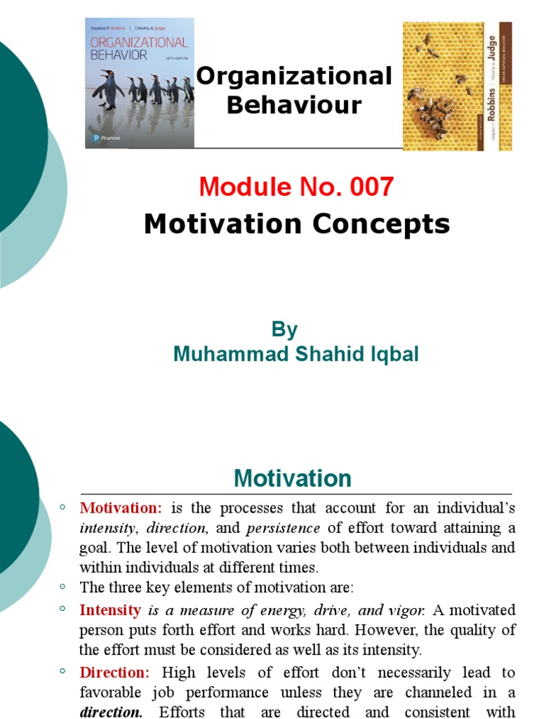 Organizational Behavior Module Motivation Concepts | PDF | Motivational ...