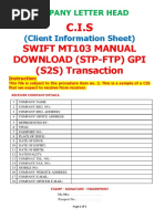 CIS Customer Identification Sheet | PDF | Signature | Money Laundering
