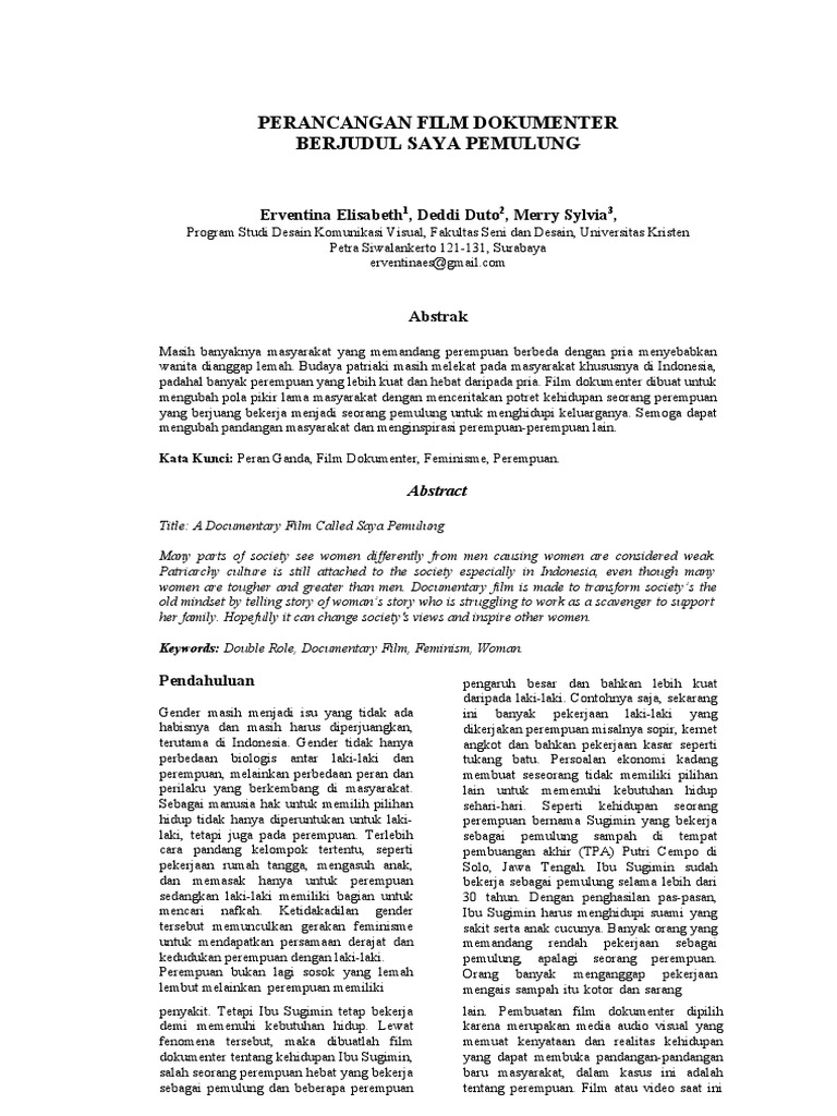 Contoh Storyline Dokumenter | PDF