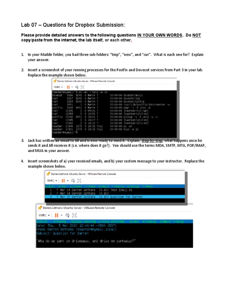 Lab 07 - Questions For Dropbox | PDF
