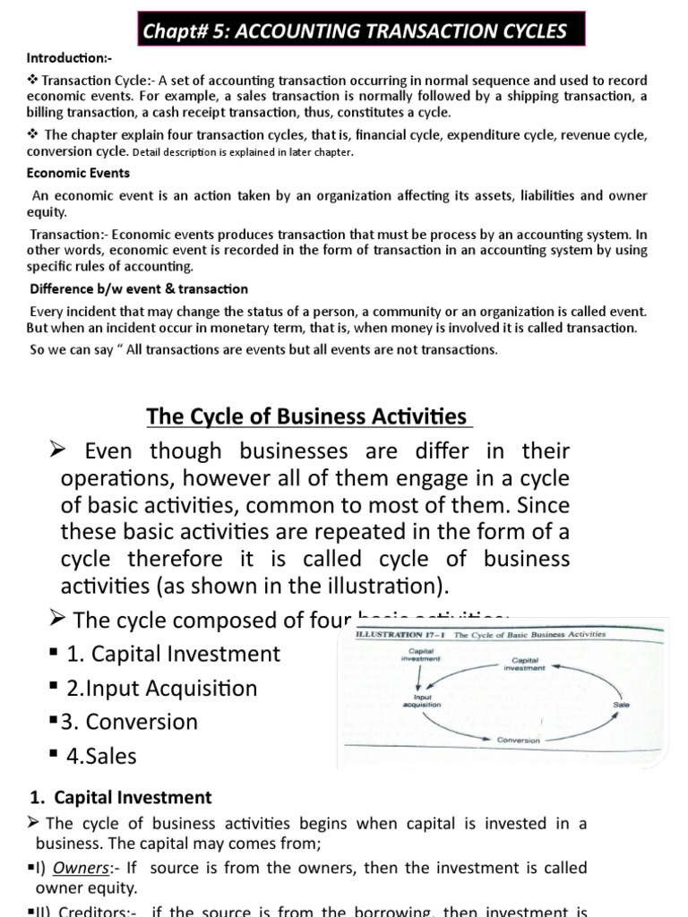 Understanding Accounting Transaction Cycles | PDF | Expense | Receipt