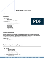 SAP MM Syllabus | PDF