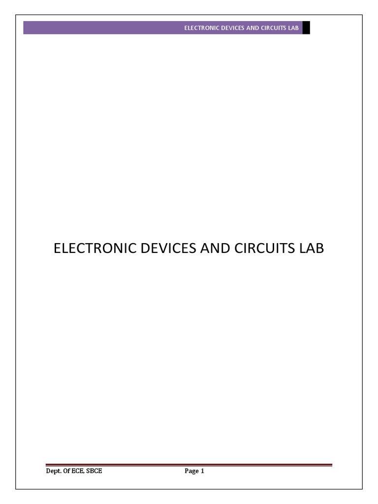 SBCE Electronic Devices Lab Guide | PDF | P–N Junction | Diode
