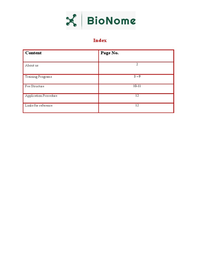 BioNome Bioinformatics Training Programs-2021 | PDF | Docking ...