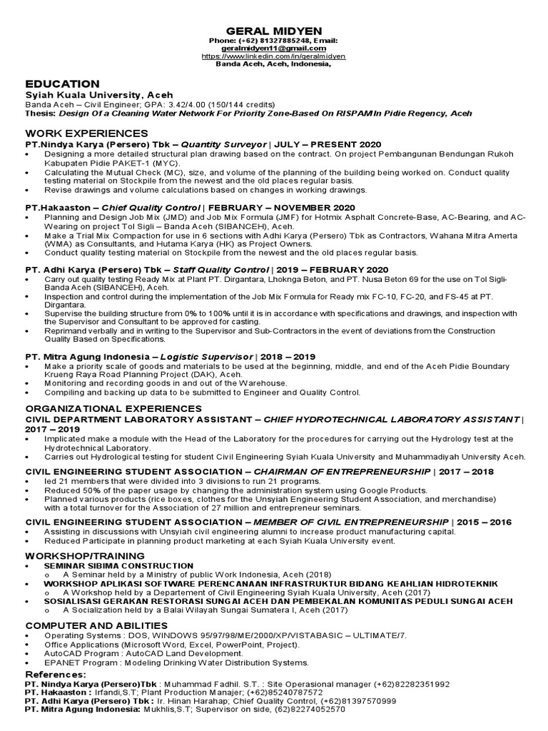 Geral Midyen: Work Experiences | PDF | Software | Computing