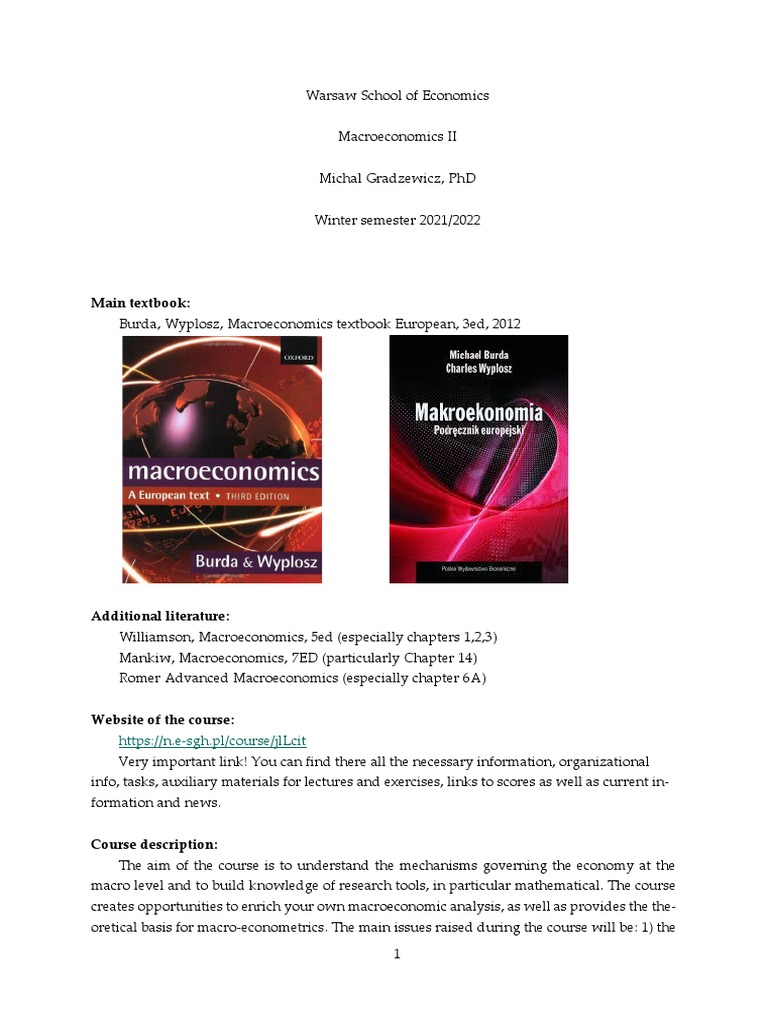 Intermediate Macroeconomics Course Guide | PDF | Macroeconomics | Test ...