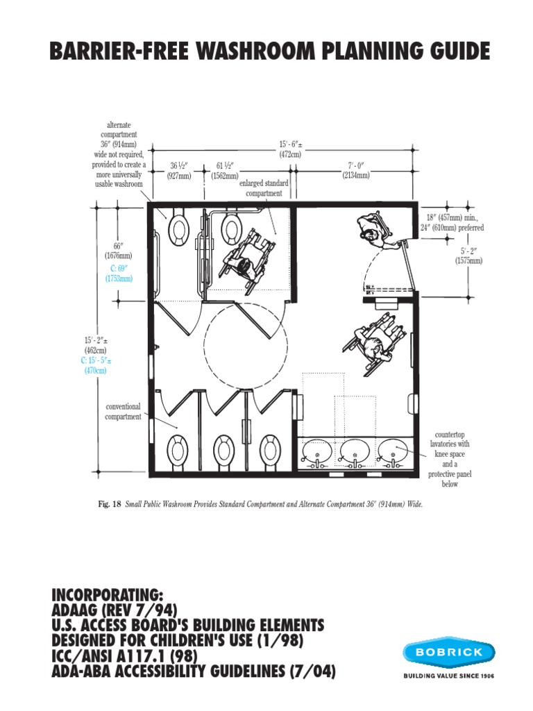 Barrier-Free Washroom Design | PDF | Americans With Disabilities Act Of ...