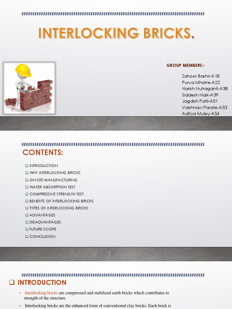 Analysis of Interlocking Bricks: Types, Manufacturing Process, Testing ...
