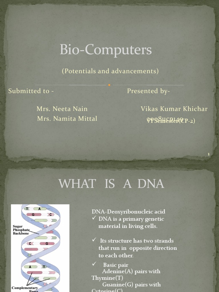 Bio Computers | PDF | Nucleotides | Dna