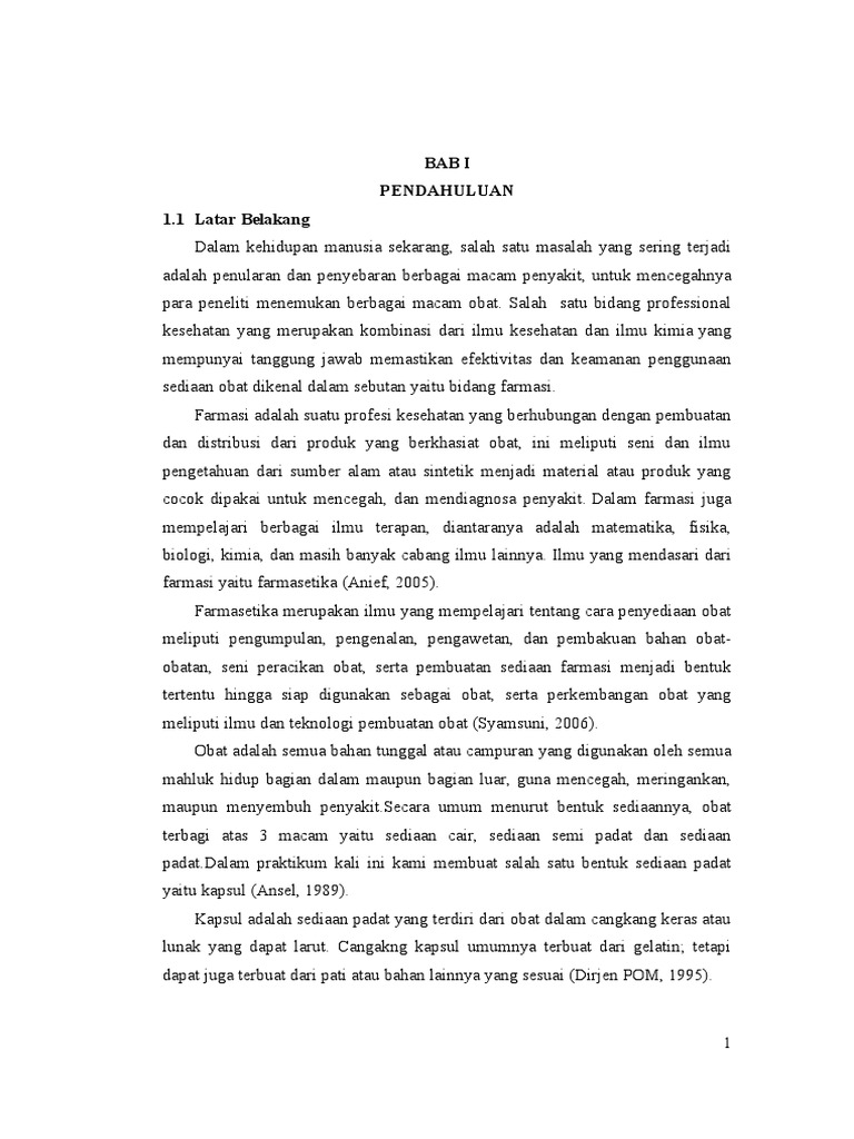 Laporan Kapsul | PDF