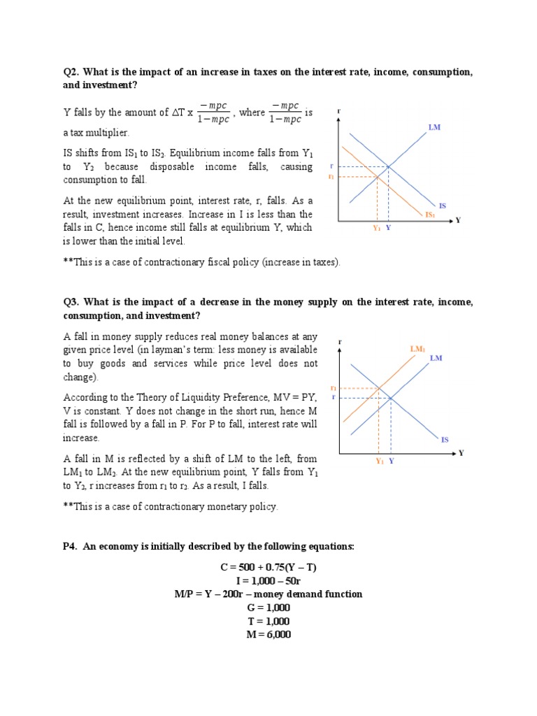 Tutorial 4 Chapter 12 | PDF | Fiscal Multiplier | Money Supply
