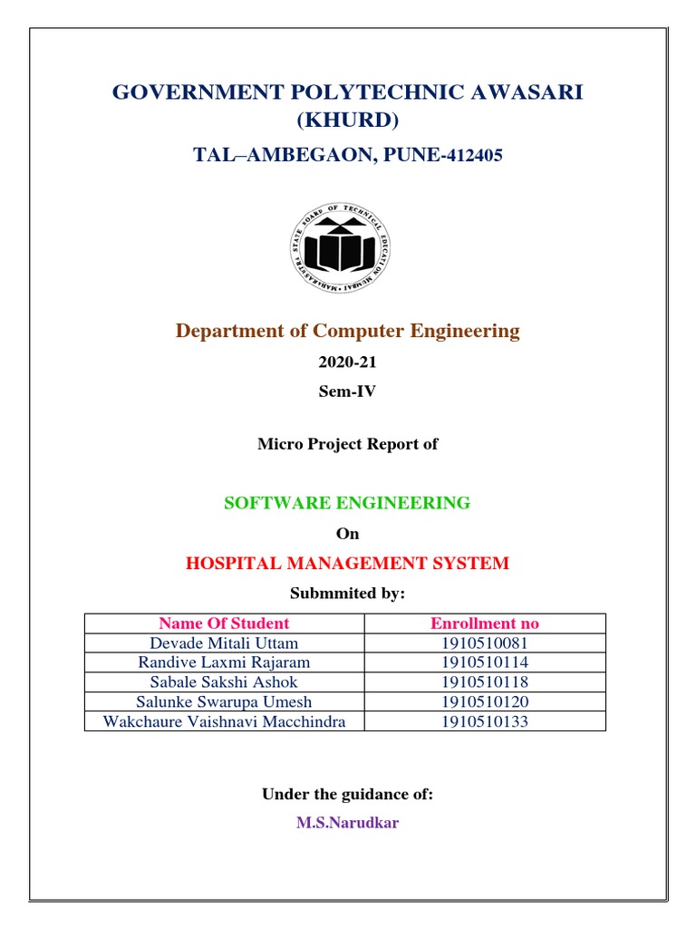 Government Polytechnic Awasari (Khurd) : Tal-Ambegaon, Pune | PDF ...