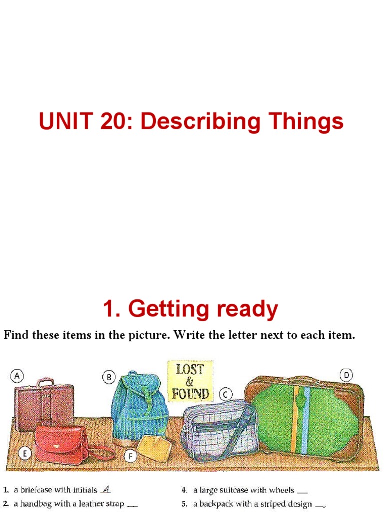 Unit20 Describing Things | PDF | Sunglasses