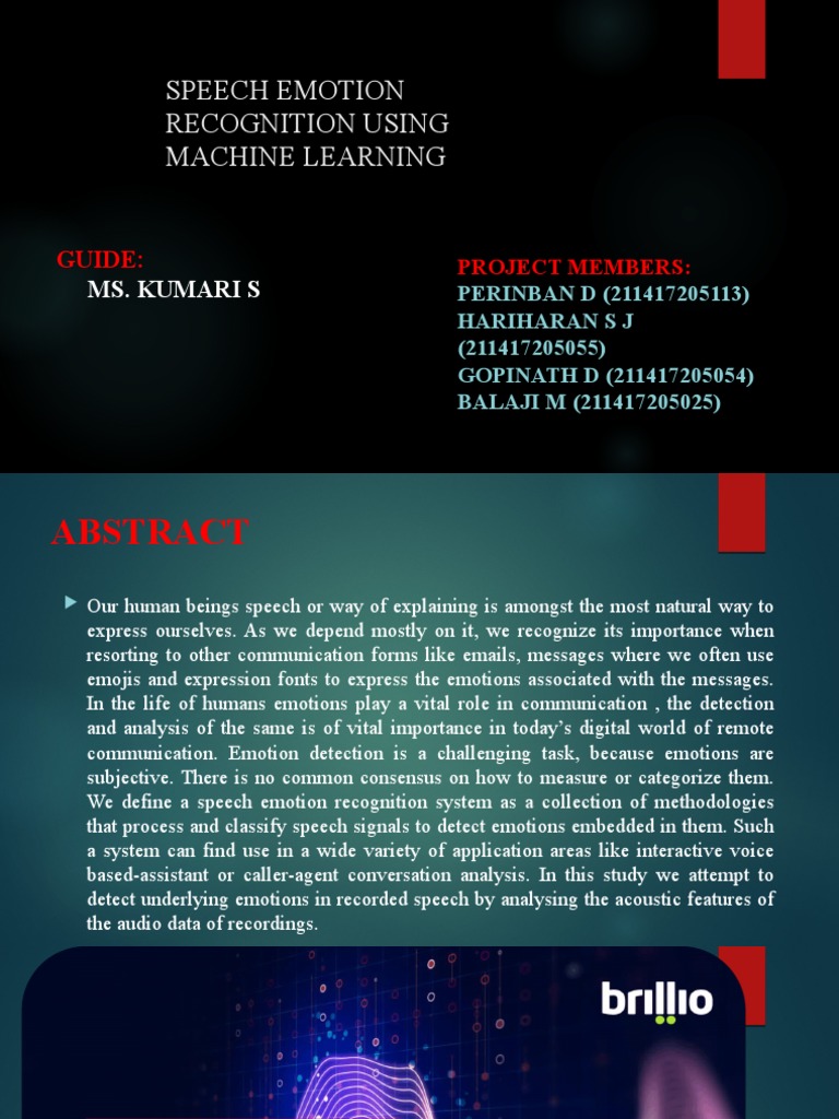 Speech Emotion Recognition Using Machine Learningg | PDF | Computer ...
