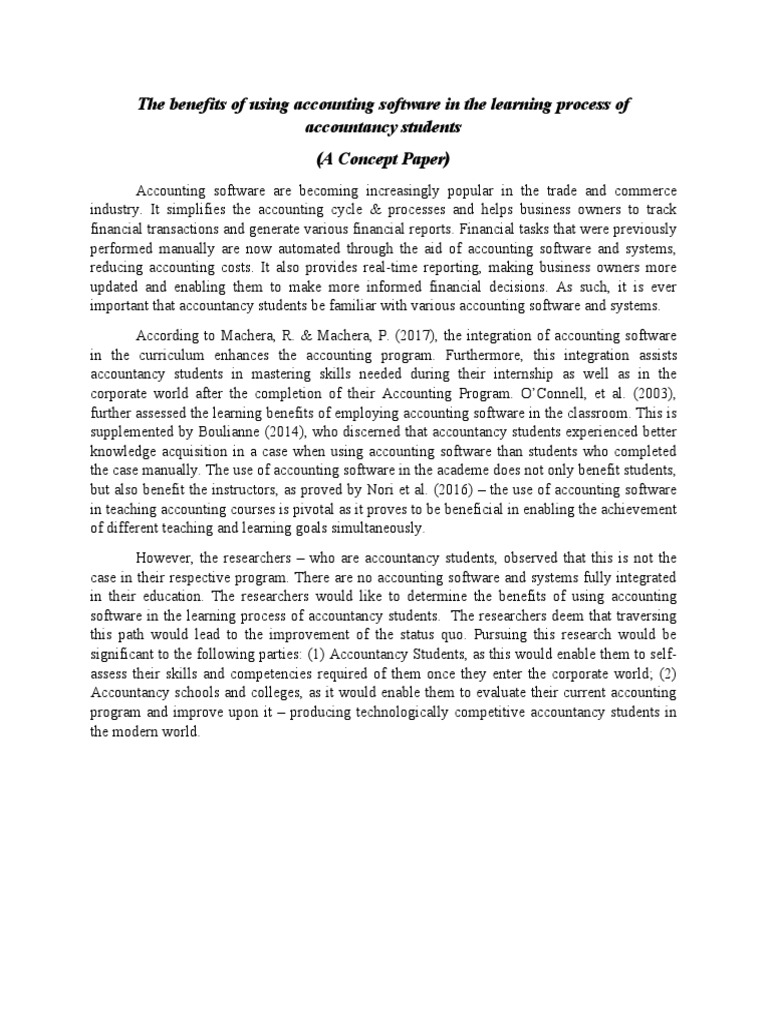 Benefits of Accounting Software in Education | PDF | Accounting | Learning