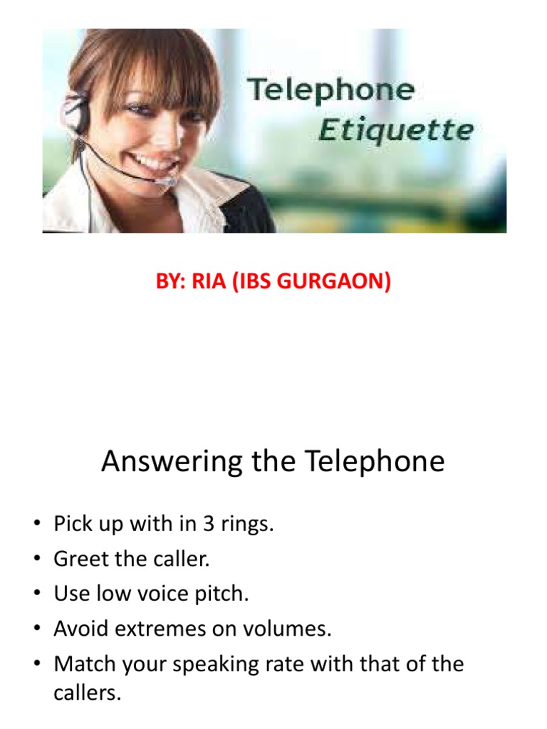 Telephone Etiquette | PDF