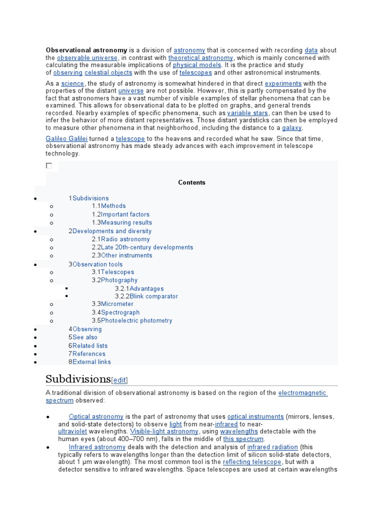 Observational Astronomy | PDF | Observational Astronomy | Astronomy
