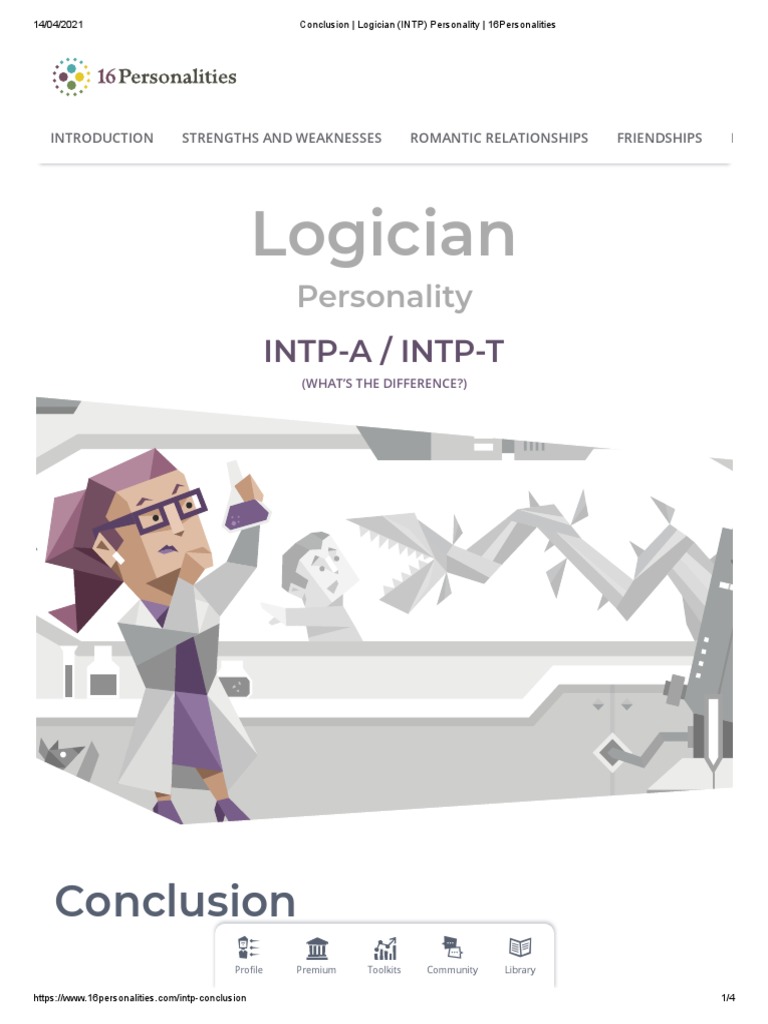 Conclusion - Logician (INTP) Personality - 16personalities | PDF ...