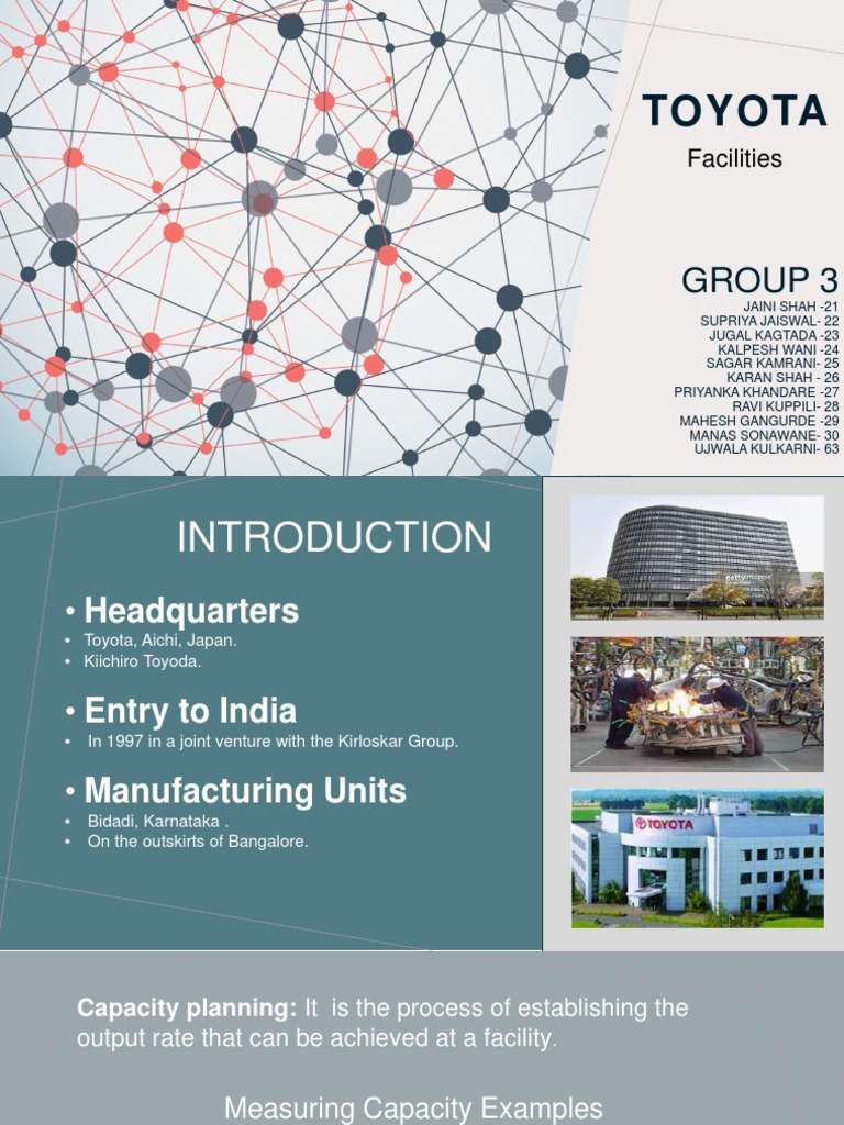 Toyota India Facility Planning Overview | PDF | Business Process ...