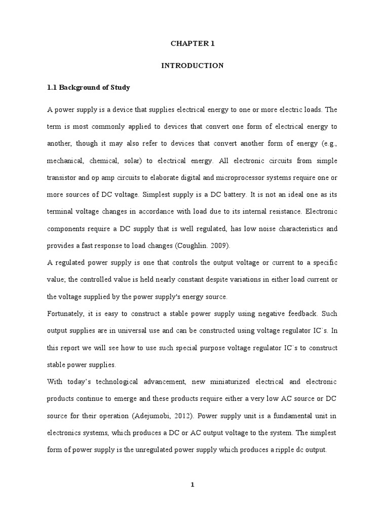 Variable Power Supply Design Project | PDF | Power Supply | Bipolar ...