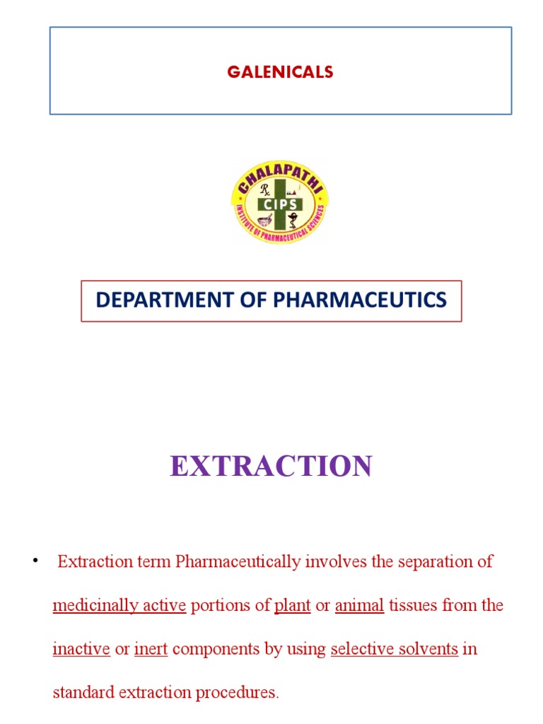 GALENICALS Lecture | PDF | Solution | Solubility
