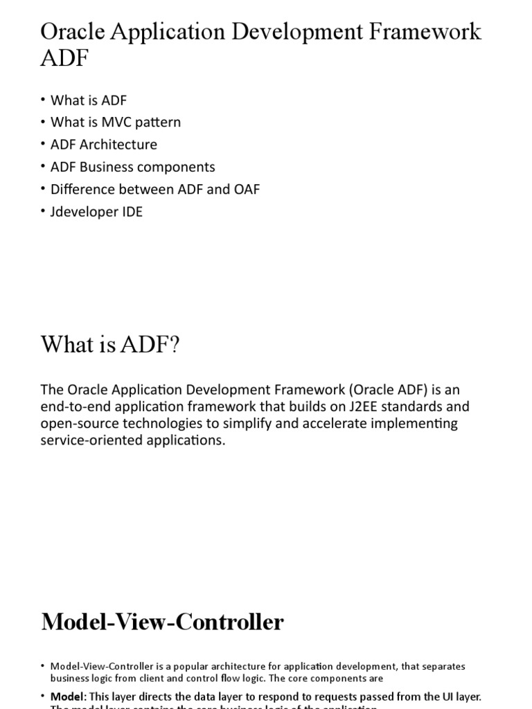 Oracle Application Development Framework Adf Pdf Computer Science Product Development