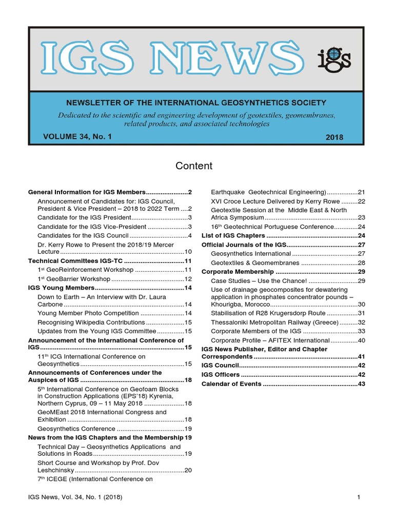 IGS News Vol34 Issue1 | PDF | Art | Science & Mathematics