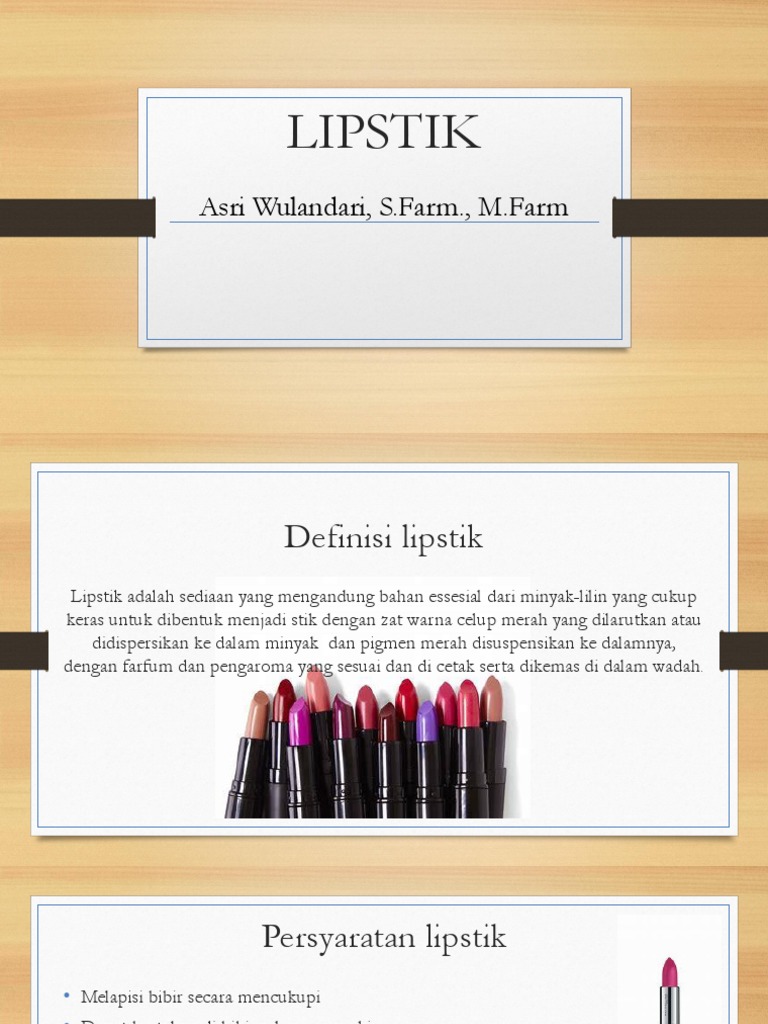 Lipstick | PDF | Karier & Perkembangan | Bisnis