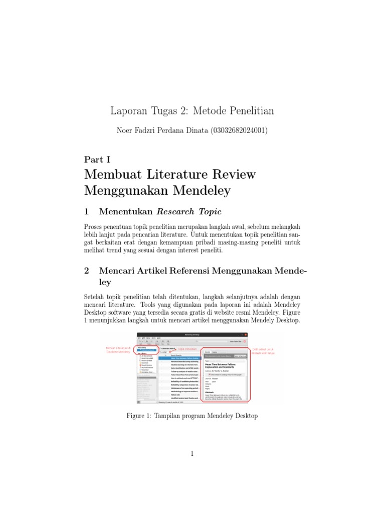 Contoh Literature Review Metode Penelitian | PDF