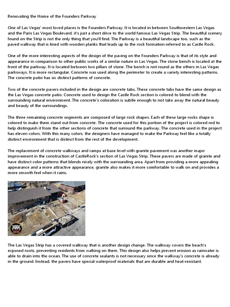 Castle Rock Concrete Patio Design | PDF | Desert | Las Vegas Strip
