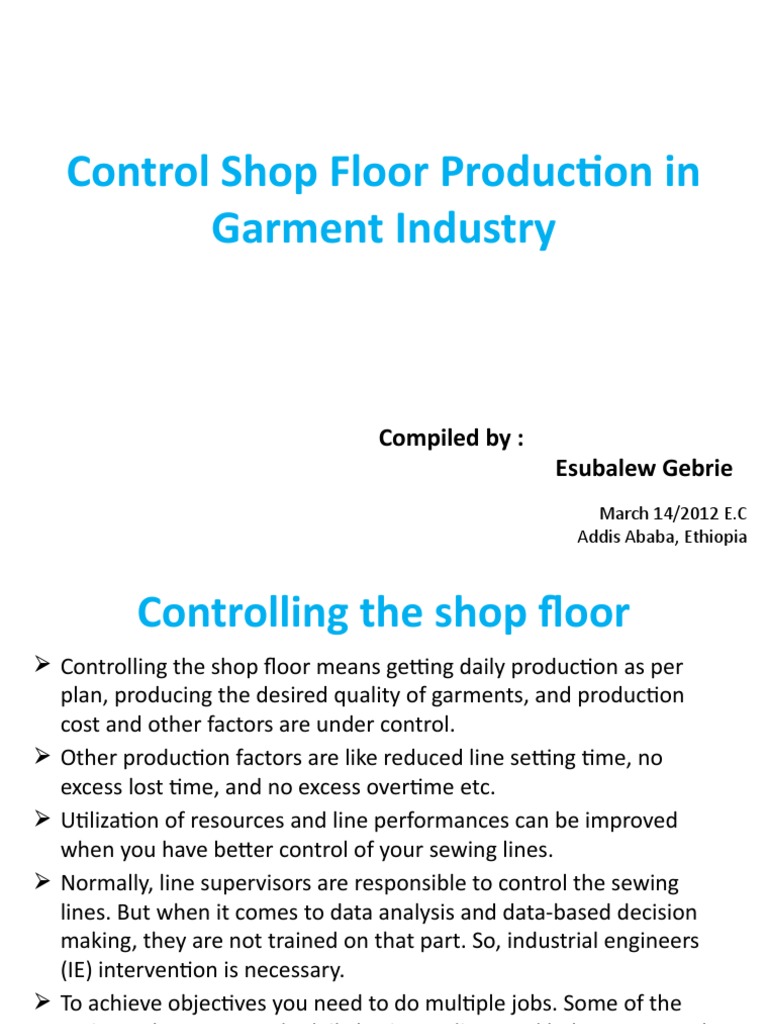 Control Shop Floor Production in Garment Industry | PDF | Economies ...