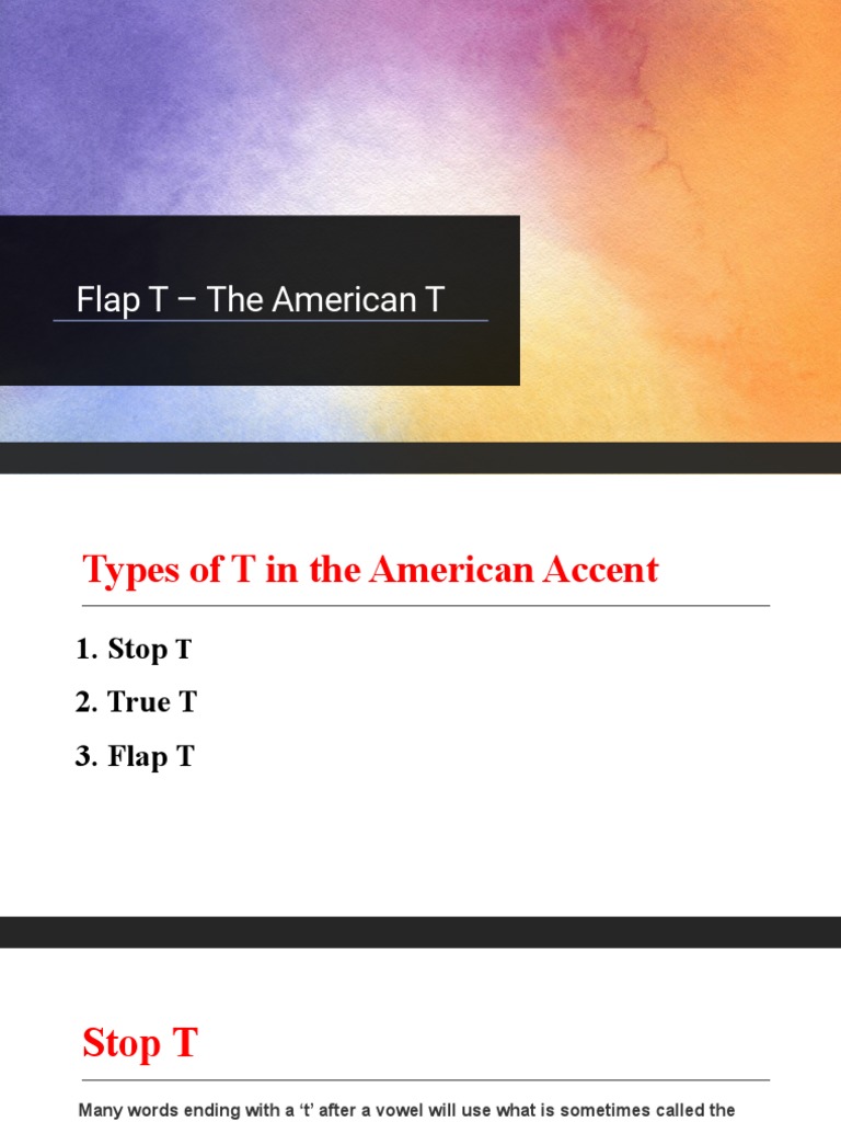 Flap T - The American T | PDF | Vowel | Consonant