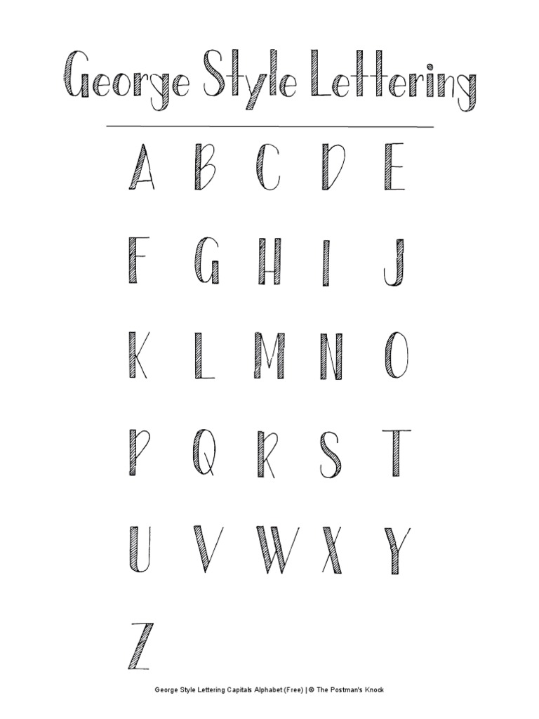 George Style Lettering Free Capital Alphabet | PDF
